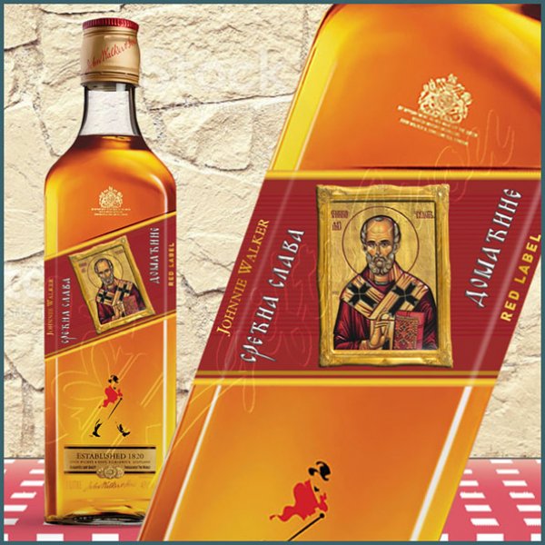 Srećna slava domaćine whiskey Johnnie Walker