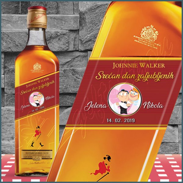 Srećan dan zaljubljenih whiskey Johnnie Walker