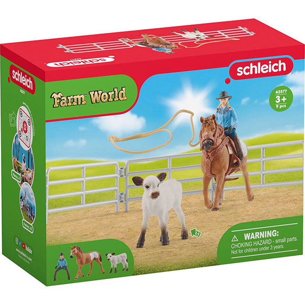 Schleich Rodeo devojka sa lasom 42577