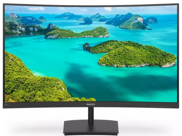 Monitor PHILIPS 241E1SCA00 24''VA,zakrivljen1920x108075Hz4ms GtGVGA,HDMIVESAzvučnicicrna' ( '241E1SCA00' )