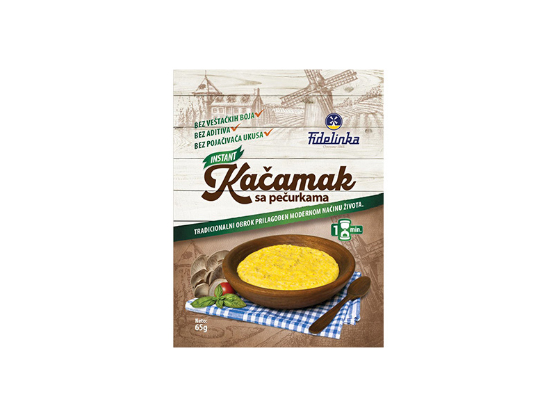 KAČAMAK SA PEČURKAMA 65 GR FIDELINKA