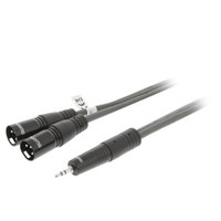 KABEL 3,5 STEREO - 2xXLR/M 3,0met