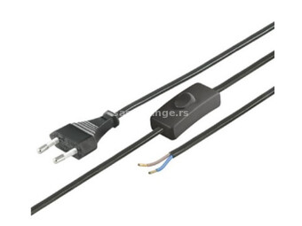Strujni kabel sa prekidačem 1,5m N2K-BK/VDE