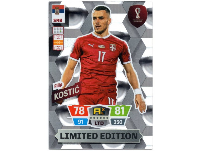 FILIP KOSTIĆ - LIMITED EDITION -Adrenalyn XL Qatar 2022