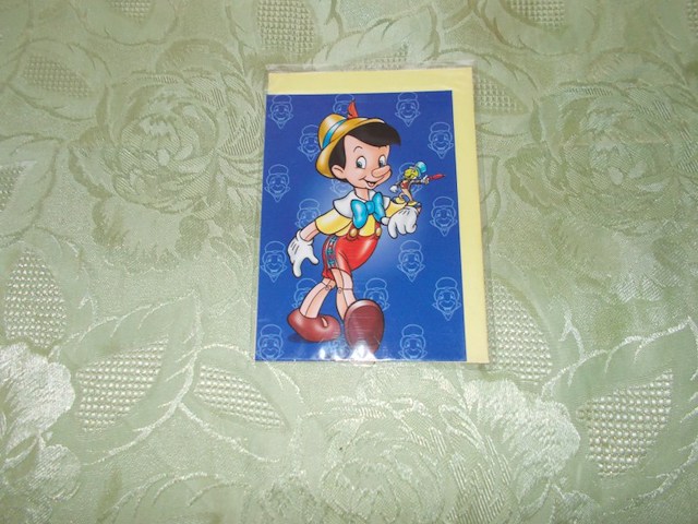 Pinokio - Walt Disney cestitka iz 90-ih godina - NOVO