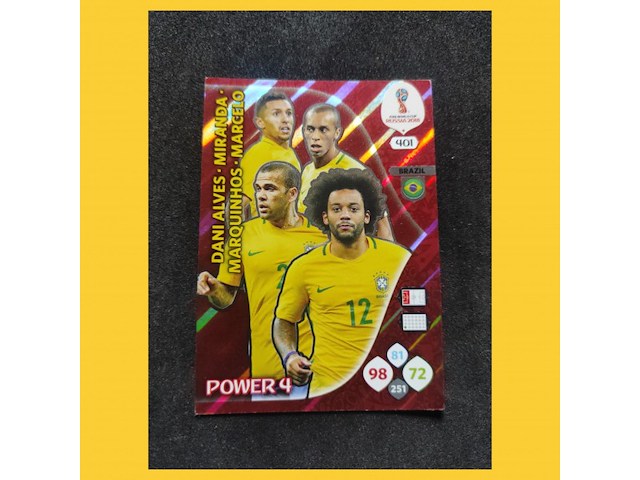 World Cup 2018 Adrenalyn - Power 4 broj 401 Brazil