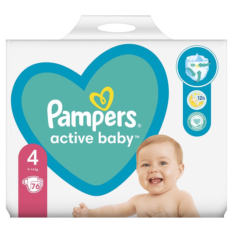 Pampers active baby-dry pelene 7-14kg 76kom