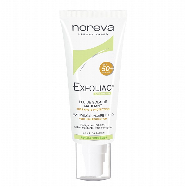 NOREVA EXFOLIAC MATIRAJUĆI FLUID ZA SUNČANJE SPF 50+