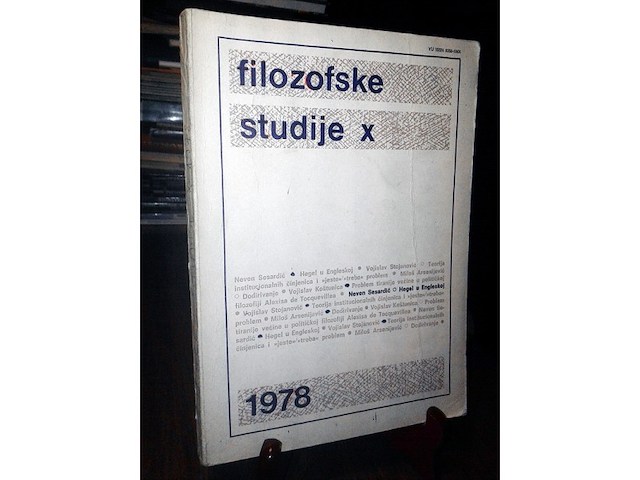 FILOZOFSKE STUDIJE X/1978