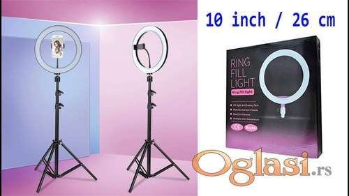 Ring light led svetlo za slikanje 10 inca 26cm + stativ