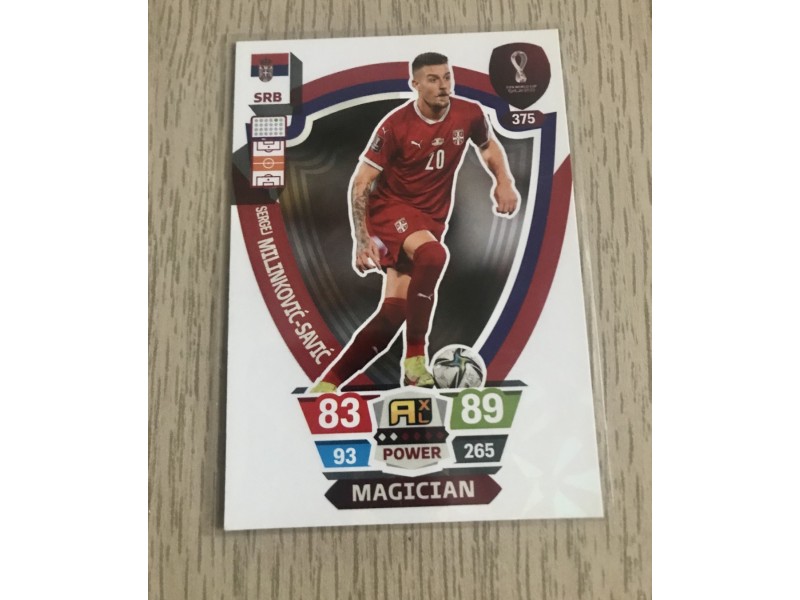 Sergej Milinkovic Savic Qatar 2022 Adrenalyn XL br. 375