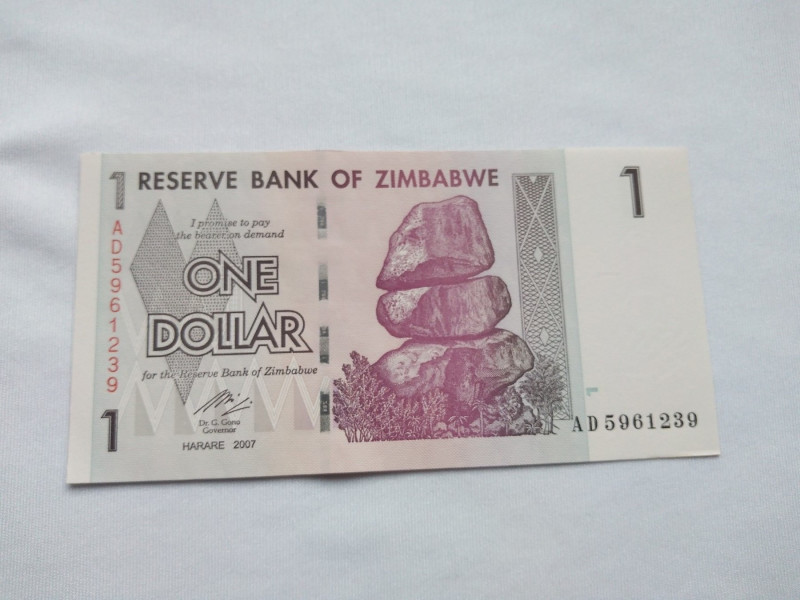 Zimbabve 1 dolar,2007 god.UNC