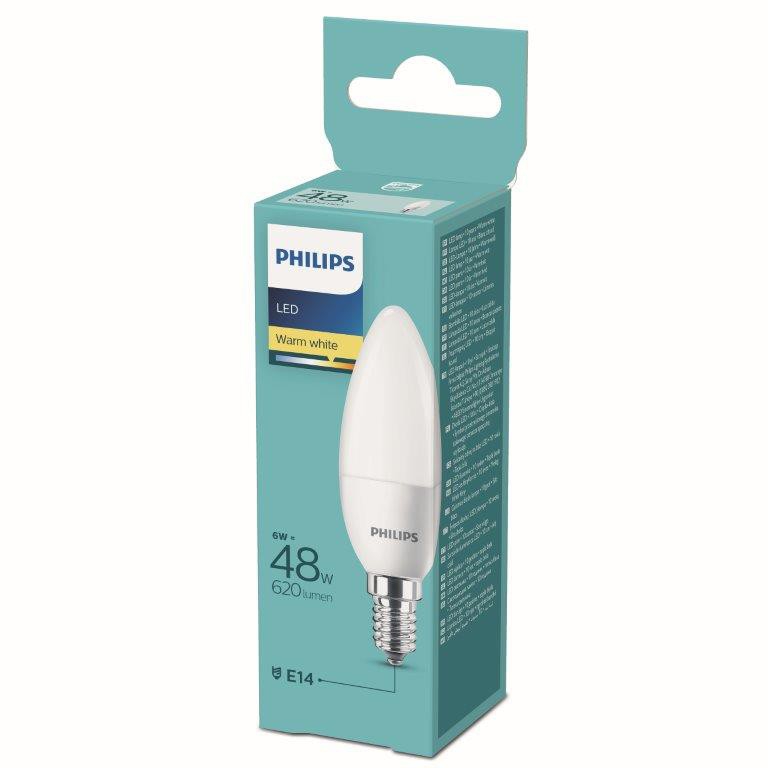 E14 Philips 6W(48W) B35 2700K