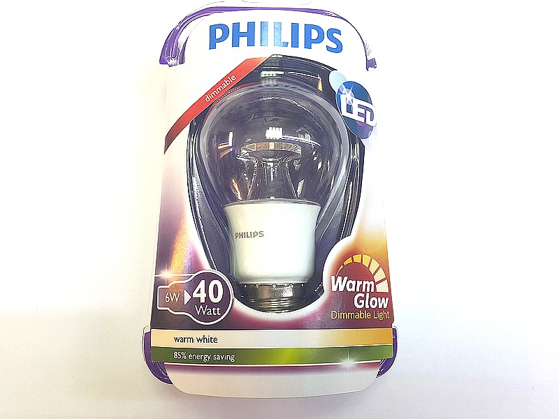 E27 Philips Led 6W(40W) D Warm Glow 2200-2700K