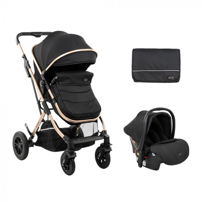 Kikka Boo Kolica za bebe Kaia Black set 2in1 sa autosedištem KKB10201-SET