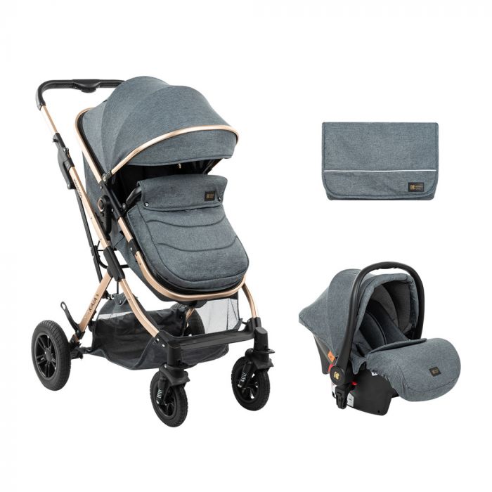 Kikka Boo Kolica za bebe Kaia Dark Grey set 2in1 sa autosedištem KKB10200-SET