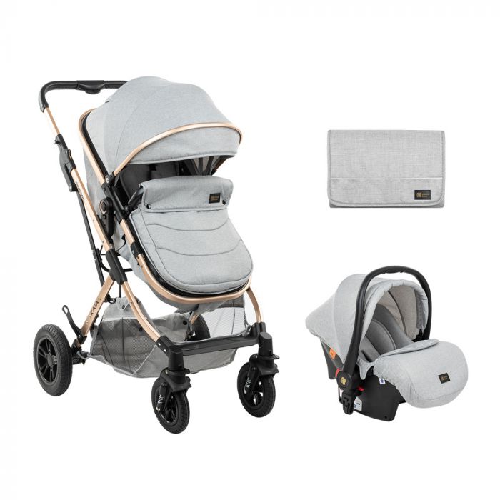 Kikka Boo Kolica za bebe Kaia Light Grey set 2in1 sa autosedištem KKB10199-SET