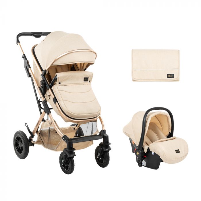 Kikka Boo Kolica za bebe Kaia Beige set 2in1 sa autosedištem KKB10198-SET