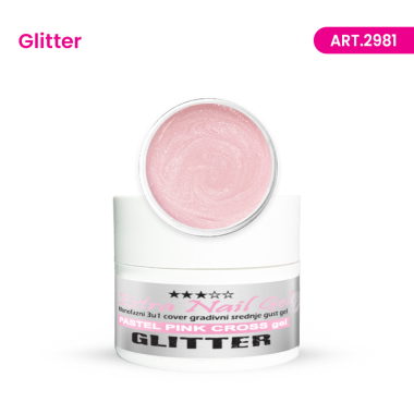 PASTEL PINK GEL ENG CROSS GLITTER 15 ml. art.2981