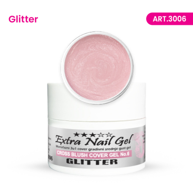 COVER GEL ENG CROSS BLUSH no.6 GLITTER 50ml Art.3006