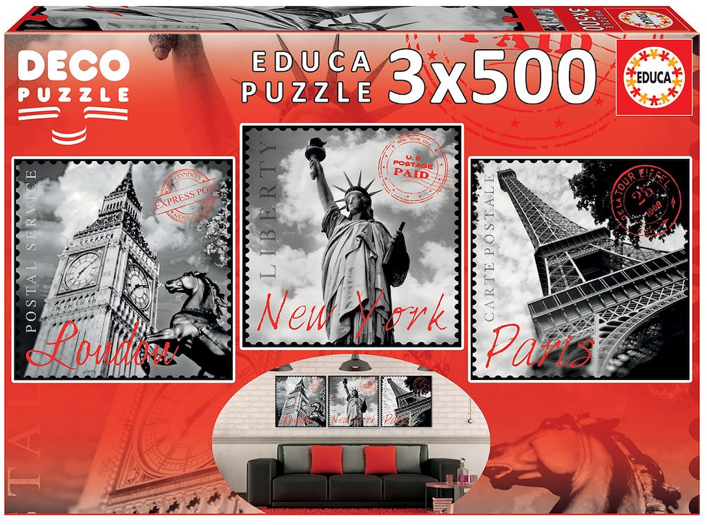 Puzzle 3 x 500 komada