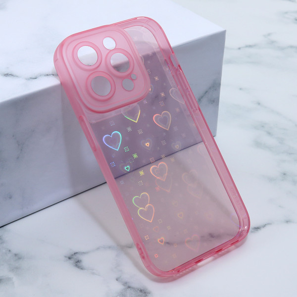 Futrola Heart Color IMD za iPhone 14 Pro 6.1 roze
