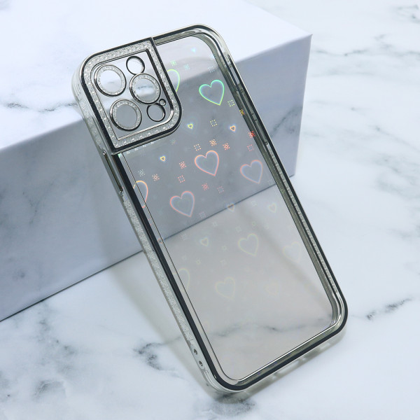 Futrola Heart IMD za iPhone 12 Pro 6.1 srebrna