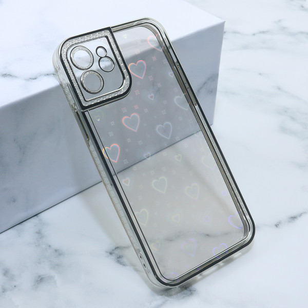 Futrola Heart IMD za iPhone 12 6.1 srebrna