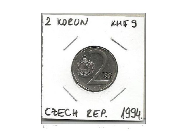 b4 Czech Republic 2 korun 1994. KM#9