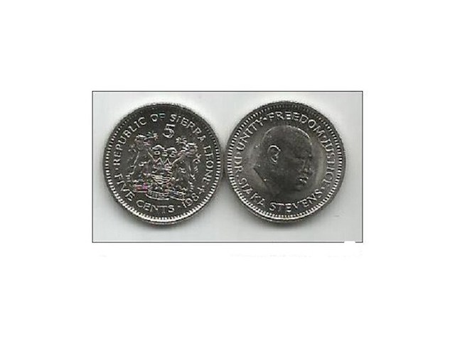 Sierra Leone 5 cents 1984. UNC