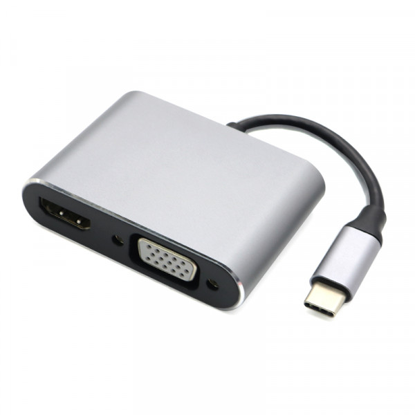 Hub Type-C na HDMI+VGA+Type C+USB3.0 (4 u 1)