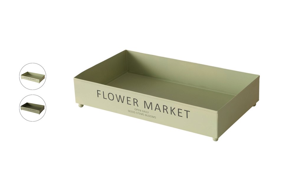 Dekorativni poslužavnik Flower Market 7x20x36cm više boja