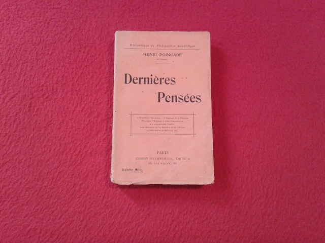 Henri Poincaré - Dernières Pensées (1913)