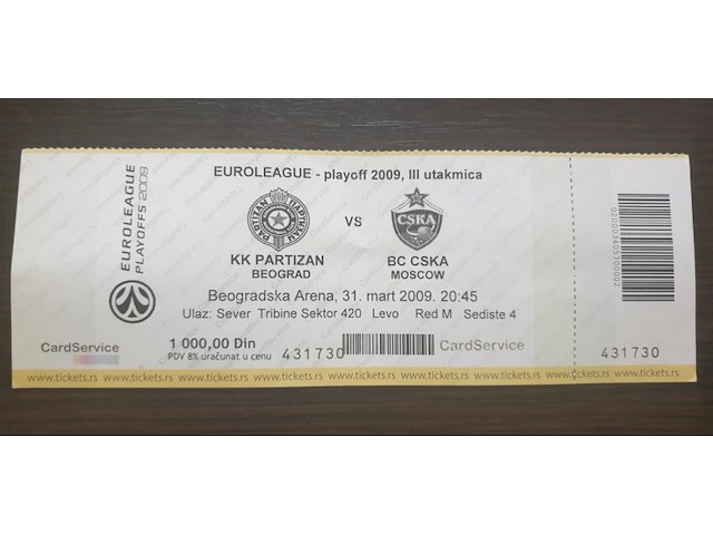 Partizan-CSKA 31.3.2009