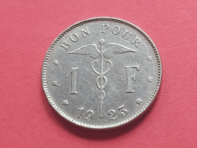 Belgija  - 1 franc 1923 god