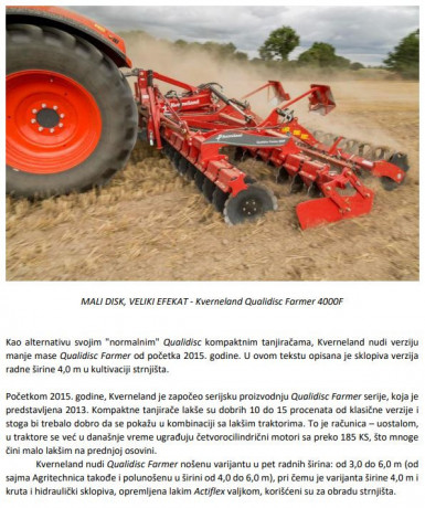 KVERNELAND QUALIDISC FARMER 4000F - TOPSAVETI
