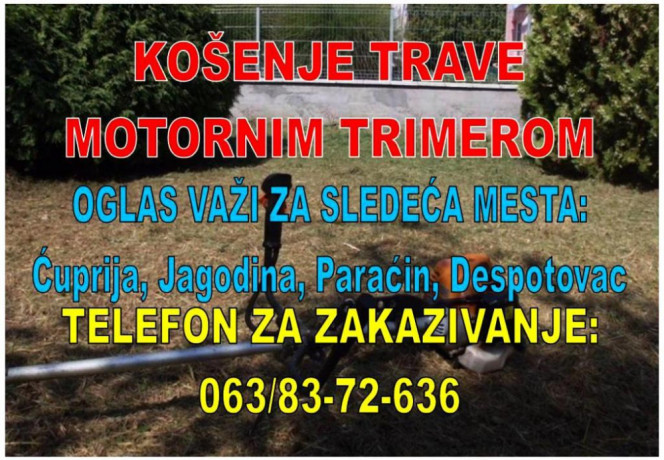 Košenje trave motornim trimerom