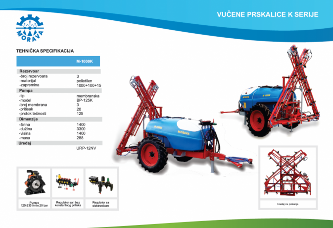 MORAVA Vučene prskalice1000-1500-2000-3000