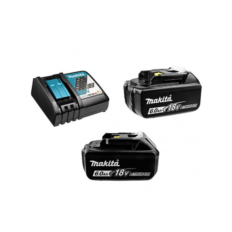 Makita Set Baterija 6 BL 1860B 2kom + DC18RC M