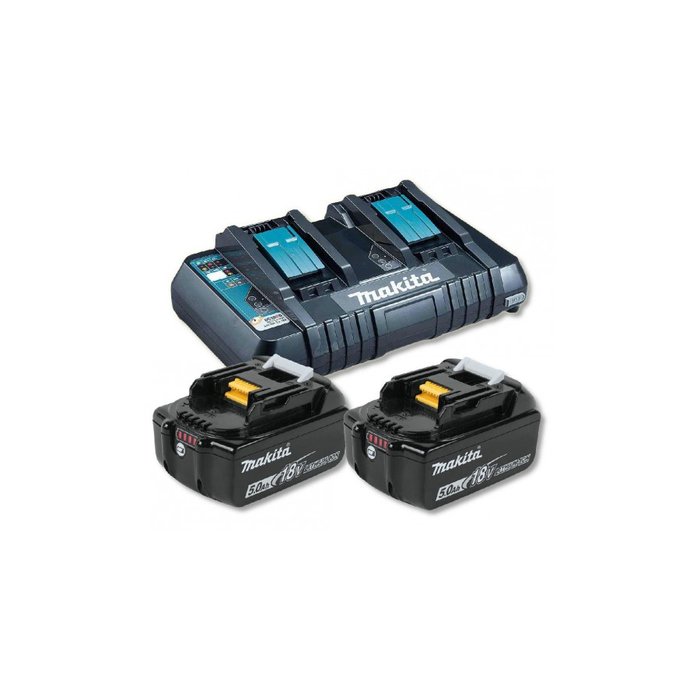 Makita Set 10 BL1850B 2 Baterije 18V/5Ah+DC18RD Dupli Brzi Punjac