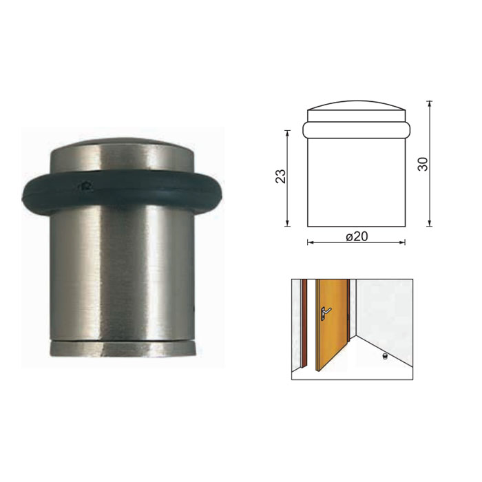 Odbojnik OD201 Mat-Ni za Vrata 1504101
