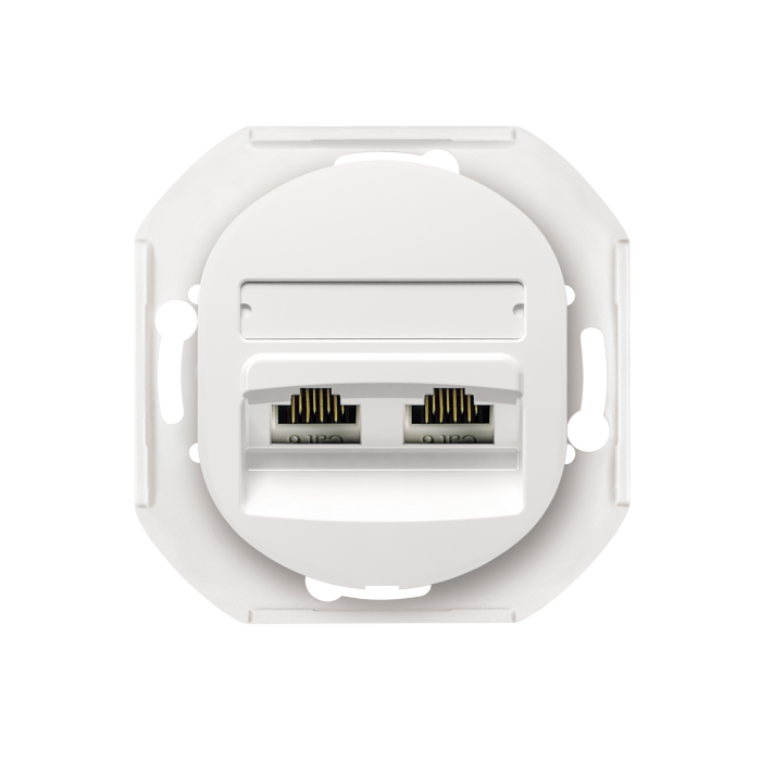 E615.0 Prikljucnica komunikac. bez maske EON 2xRJ45 Cat 6 UT