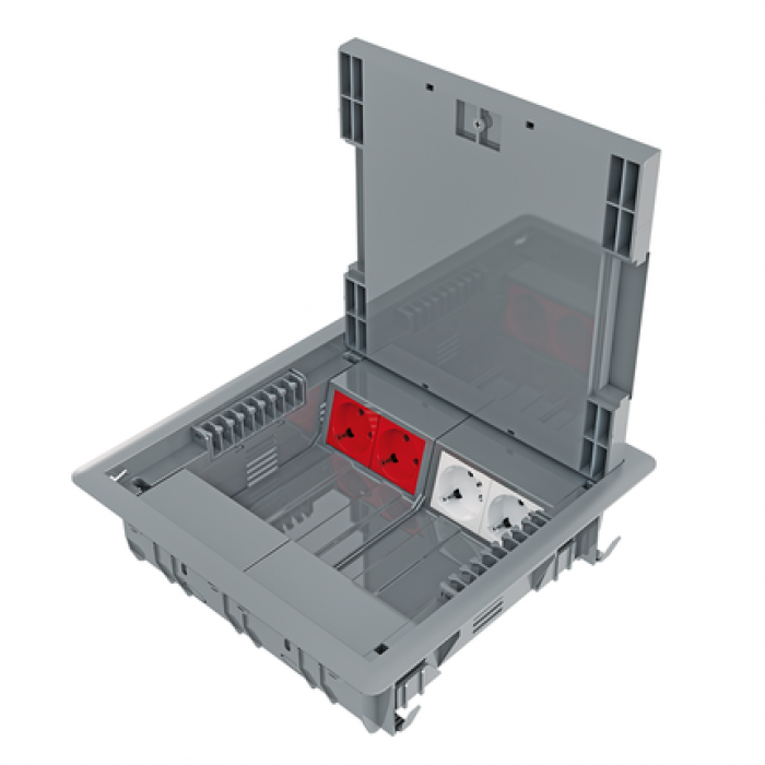 DK-MX 1 Kutija podna za module 250x250 16 modula siva