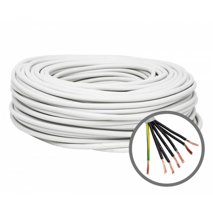 (T2) H05VV-F (PP/J 7x1.5 bela) licnasti kabel