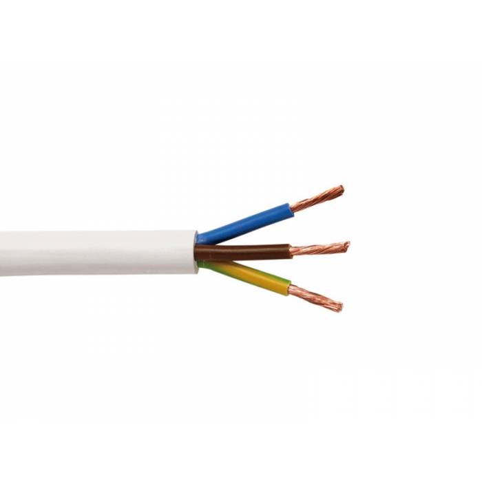 (T2) H03VV-F (PP/L 3x0.75) beli licnasti kabel