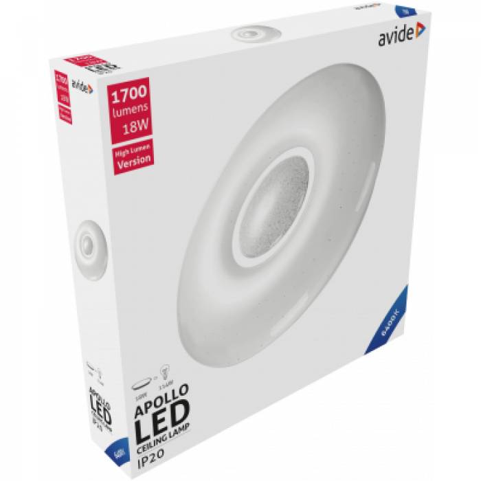 LED plafonjera Oyster Apollo 18W 348x62mm CW 6400K