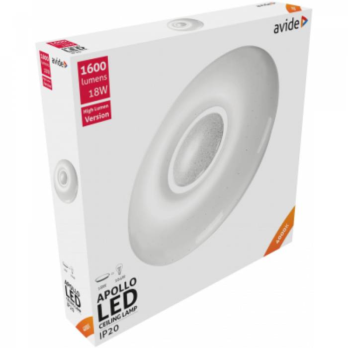 LED plafonjera Oyster Apollo 18W 348x62mm NW 4000K