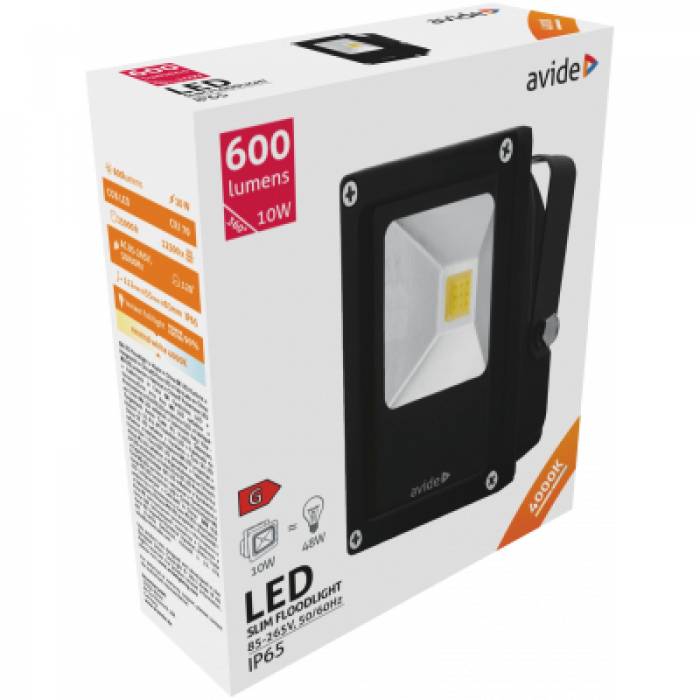 LED reflektor tanki 10W NW 4000K