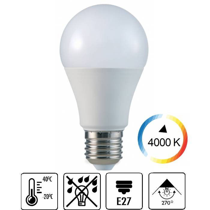 LED sijalica 8W 4000K A60 E27 OPTILED