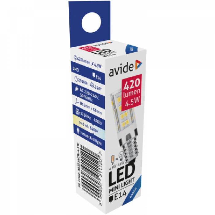 LED sijalica pjosnata 4.5W JD E14 CW 6400K za aspirator